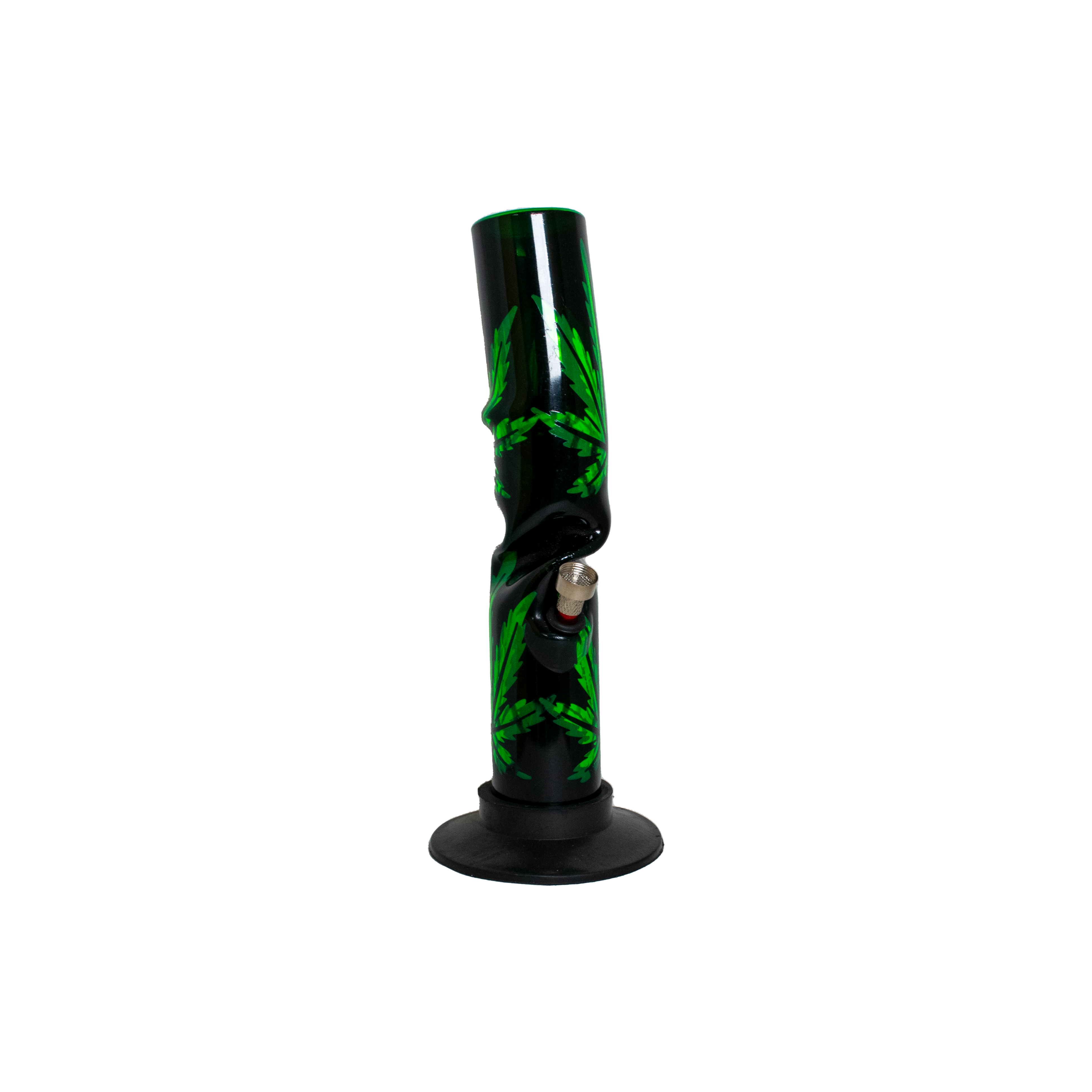 Acrylic Waterpipe 30cm Leaner With Ice Twist Leaves Bailiwick